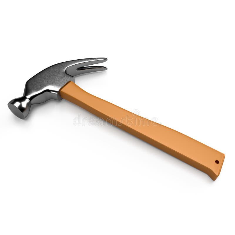 Hammer on white background stock photo. Illustration of improvement ...