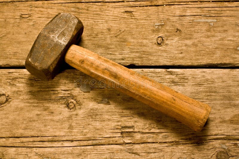 Hammer on a workbench stock photo. Image of wood, repair - 15934670