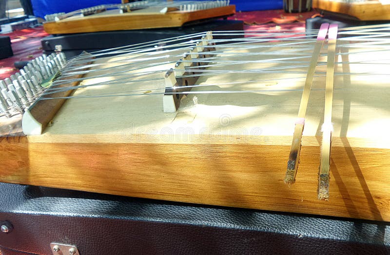 Hammered Dulcimer Played with Two Bamboo Beaters Stock Image - Image of ...