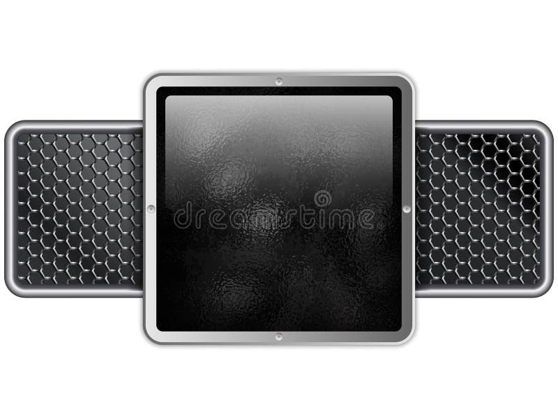 Hammered Metal Silver Square Stock Vector - Illustration of grid ...