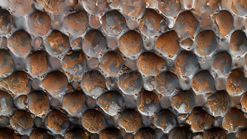 A Hammered Metal Surface with a Dimpled Texture Resembling the Surface ...