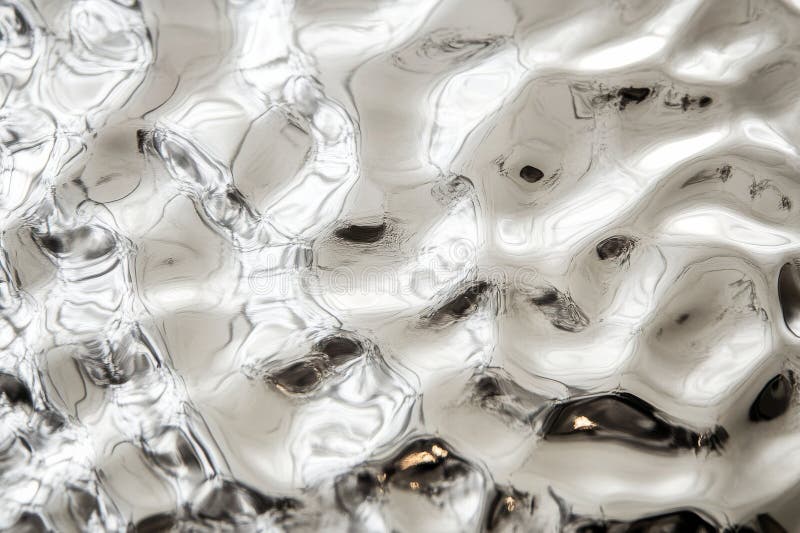 A Hammered Silver Surface with Irregular Dimples and a Reflective Sheen ...