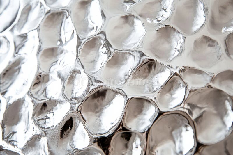 A Hammered Silver Surface with Irregular Dimples and a Reflective Sheen ...