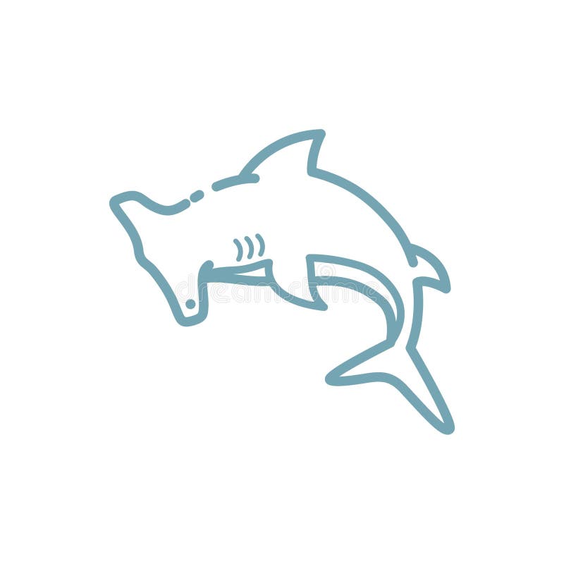 Hammerhead Shark. Vector Illustration Decorative Design Stock Vector ...