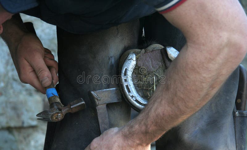 Hammering the clenches stock image. Image of steam, occupation - 8843587