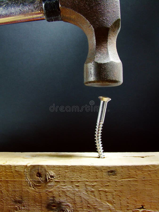 Hammering a stock photo. Image of forcing, hammer, crude - 4469704