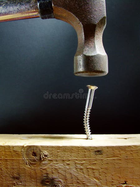 Hammering a stock photo. Image of forcing, hammer, crude - 4469704