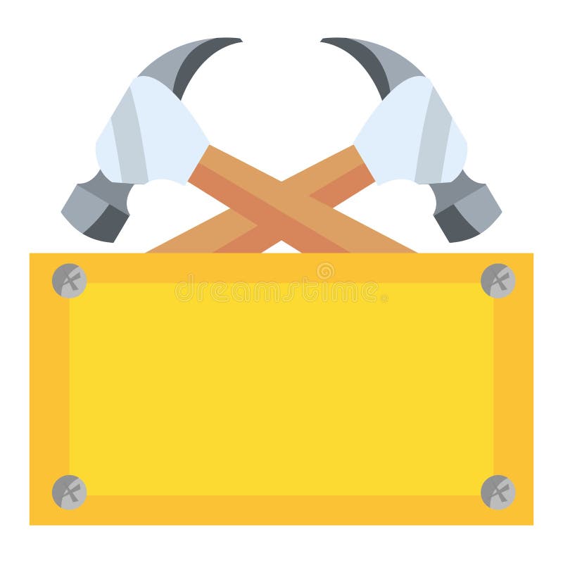 Hammers Construction Board Tool Stock Illustration - Illustration of ...