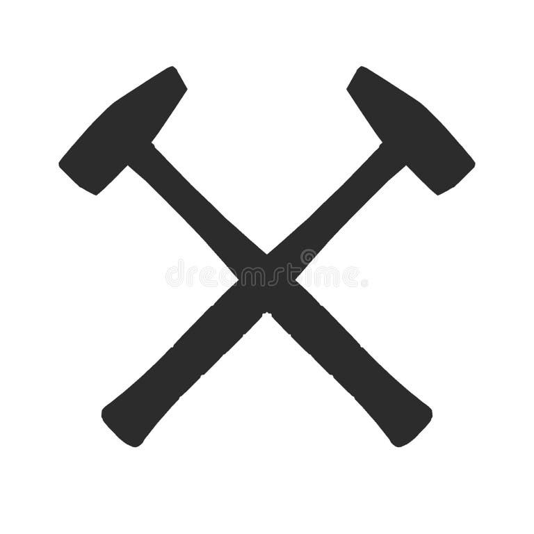 Crossed Hammers Stock Illustrations – 809 Crossed Hammers Stock ...