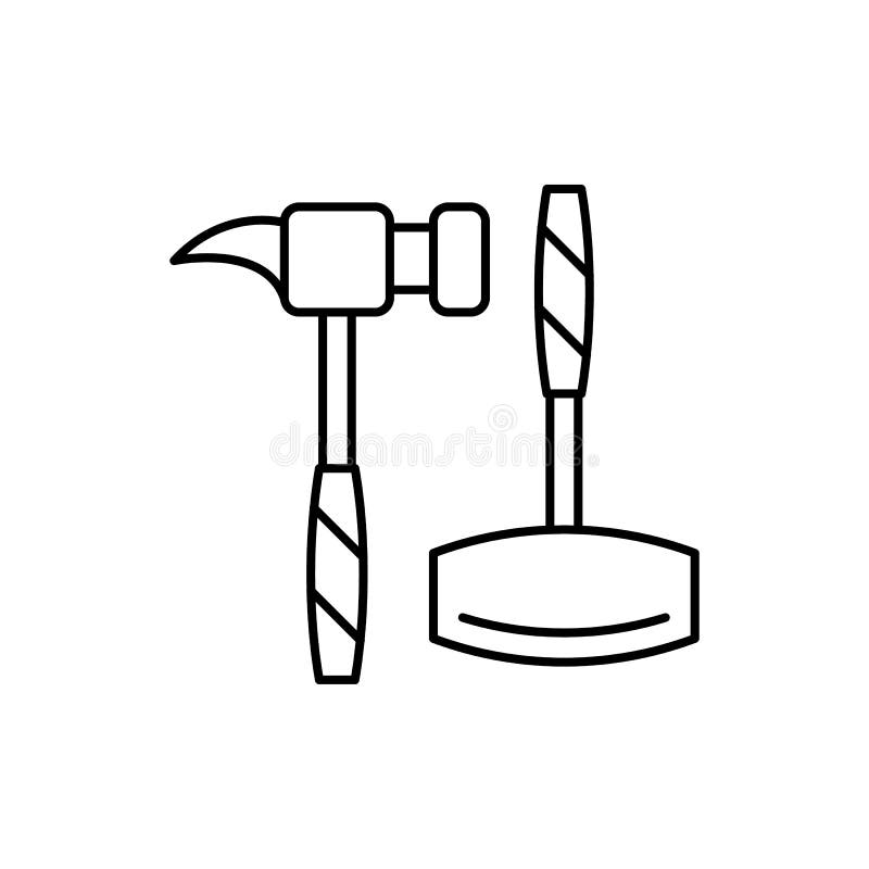 Hammers Icon. Simple Line, Outline Vector Elements of Construction Tool ...