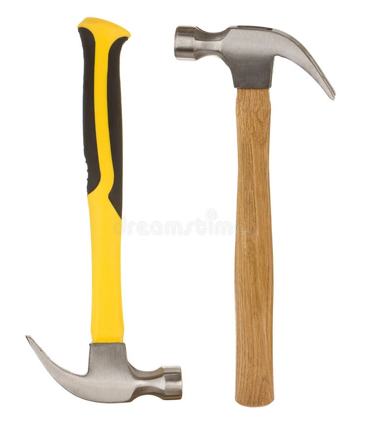 Hammers isolated on white stock image. Image of construction - 20361855