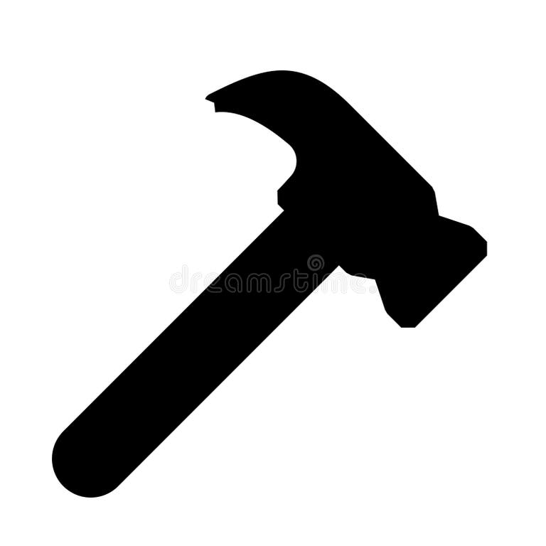 Hammers Icon Logo or Illustration with Solid Stroke Style Vector Design ...