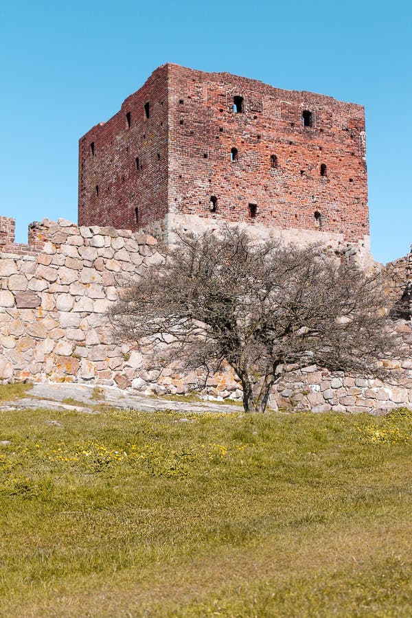 Hammershus Castle of the Island Bornholm - Denmark Stock Image - Image ...