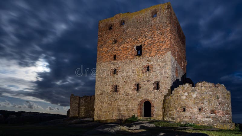 Hammershus Castle on Bornholm Stock Image - Image of outdoor, landmark ...
