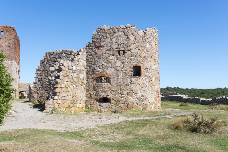 Hammershus castle ruins stock image. Image of historical - 58215247