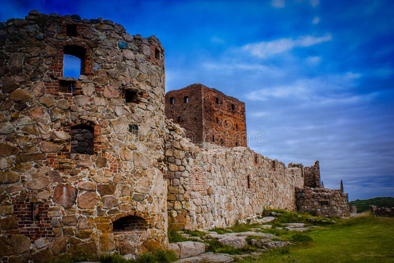 Hammershus Castle at Bornholm, Denmark Editorial Stock Image - Image of ...