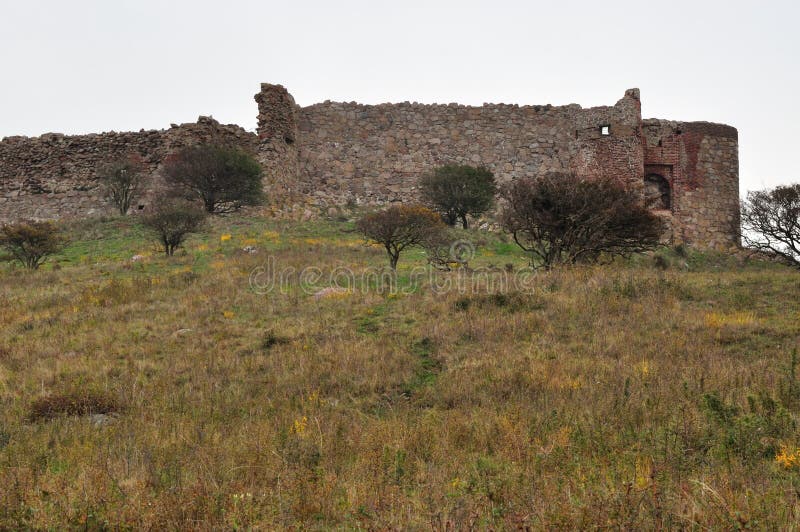 Hammershus stock photo. Image of historic, medieval, vacation - 91959450