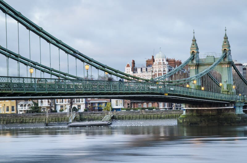 Hammersmith Bridge Over the Thames in London Editorial Stock Photo ...