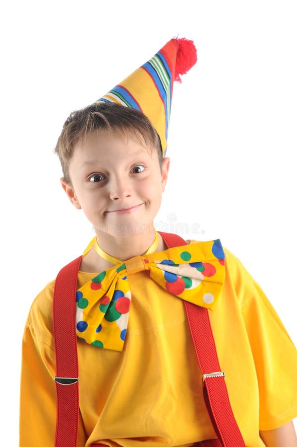 Smiling clown boy stock image. Image of bright, colorful - 35045485