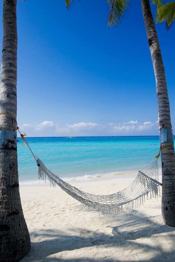 Hammock on the Sands with Ocean View Stock Photo - Image of ocean, trip ...