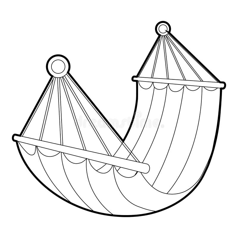 Hammock Icon, Isometric 3d Style Stock Vector - Illustration of rope ...