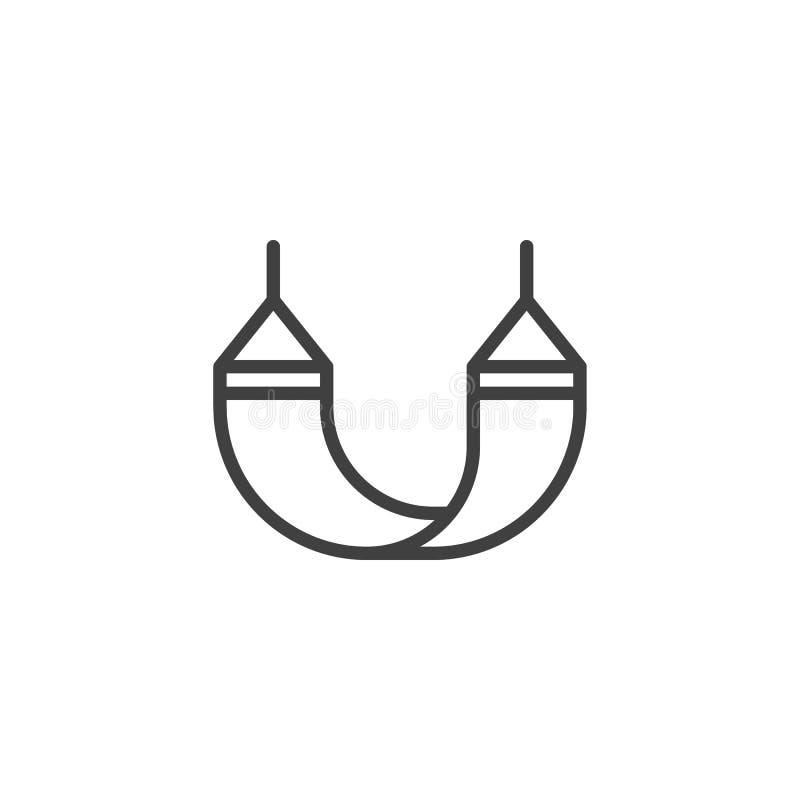 Hammock line icon stock vector. Illustration of perfect - 249856808
