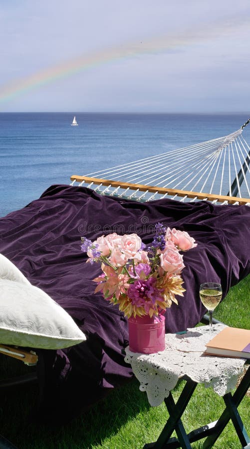 Hammock with ocean view stock image. Image of luxury - 20926205