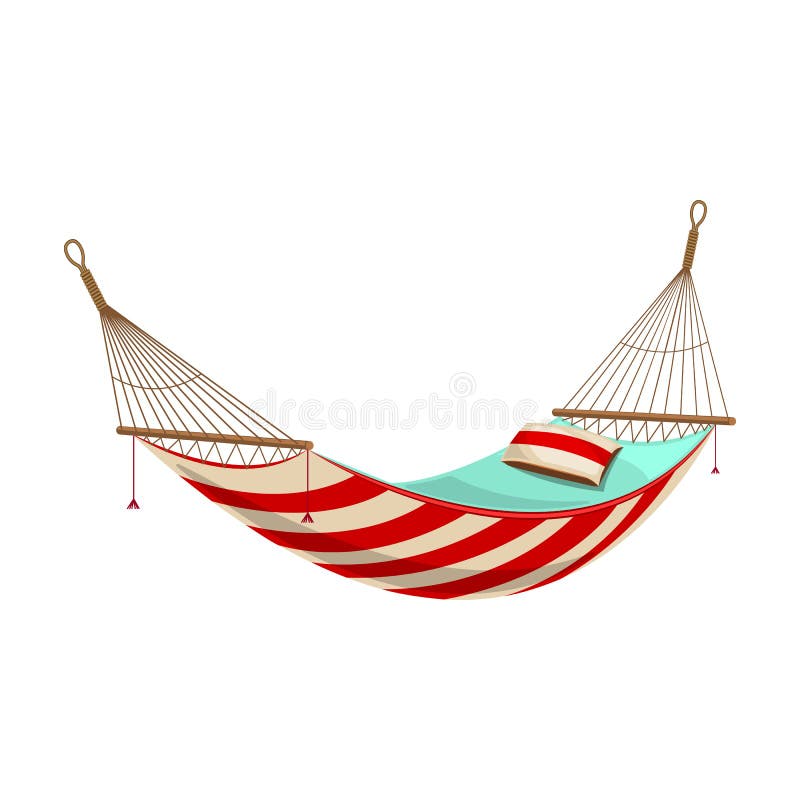 Hammock Vector Icon.Cartoon Vector Icon Isolated on White Background ...