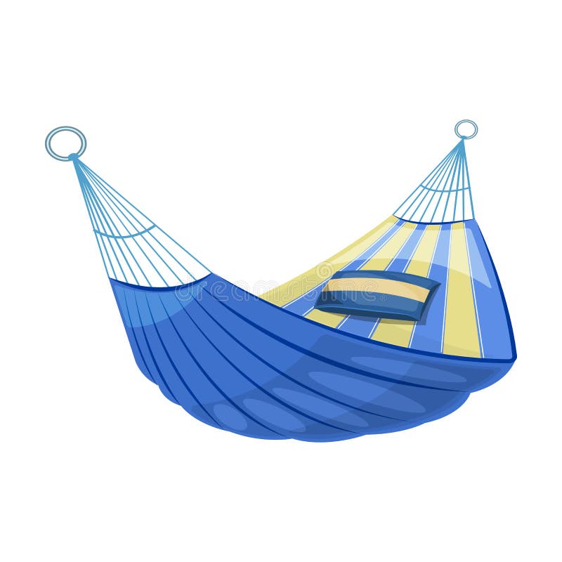 Hammock Vector Icon.Cartoon Vector Icon Isolated on White Background ...