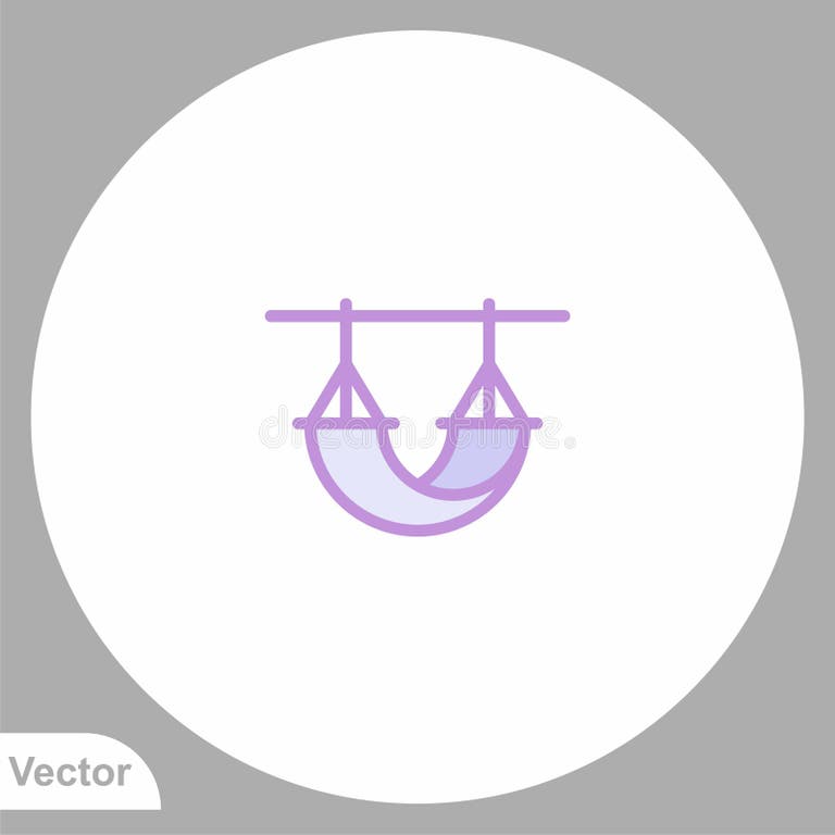 Hammock Vector Icon Sign Symbol Stock Vector - Illustration of shape ...