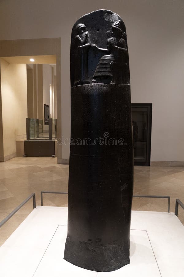 Hammurabi Law Code of Mesopotamia Stone Editorial Stock Photo - Image ...