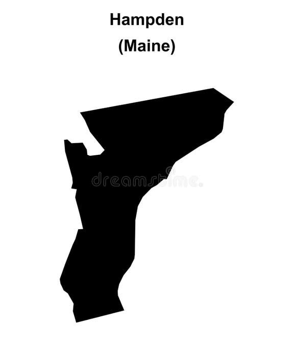 Hampden outline map stock vector. Illustration of infographics - 387372164