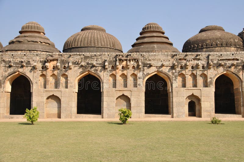 Hampi elephant stables stock photo. Image of touristic - 31051126