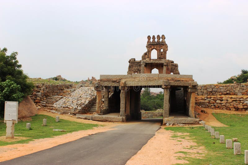 Hampi fort stock image. Image of fort, locatec, carved - 99669531