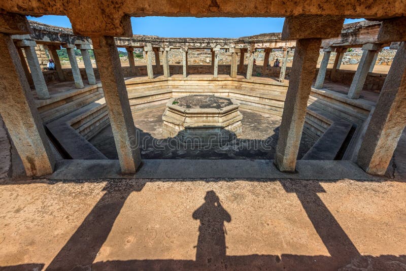 View of Octagonal Bath, Hampi, Karnataka, India Editorial Stock Image - Image of history, hindu ...