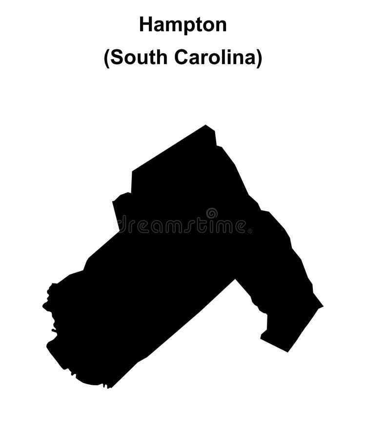 Hampton outline map stock vector. Illustration of hampton - 361757328
