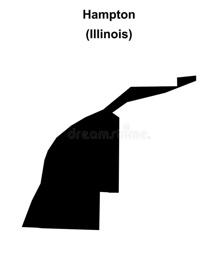 Hampton outline map stock vector. Illustration of herefordshire - 387242929
