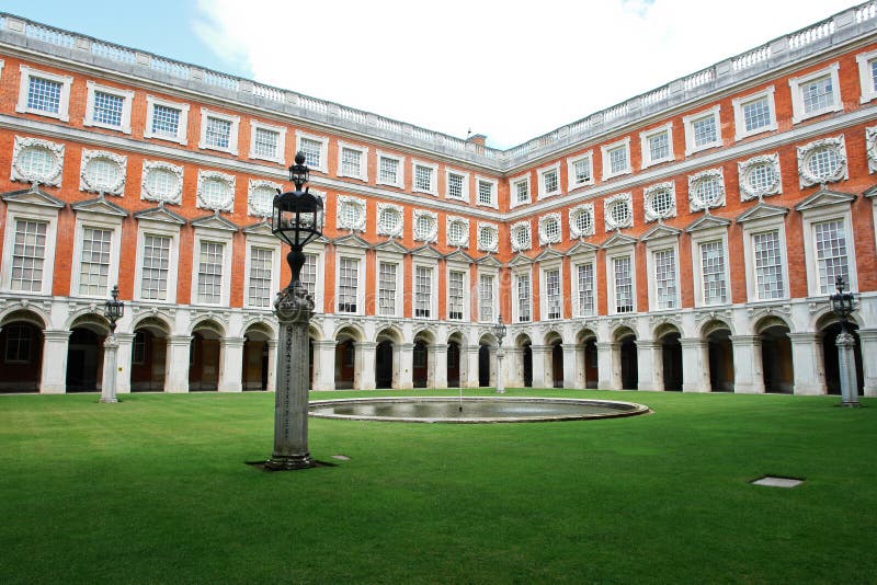 Hampton interior court stock image. Image of windows - 13185285