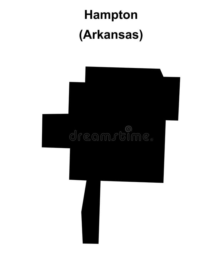 Hampton outline map stock illustration. Illustration of vector - 385906456