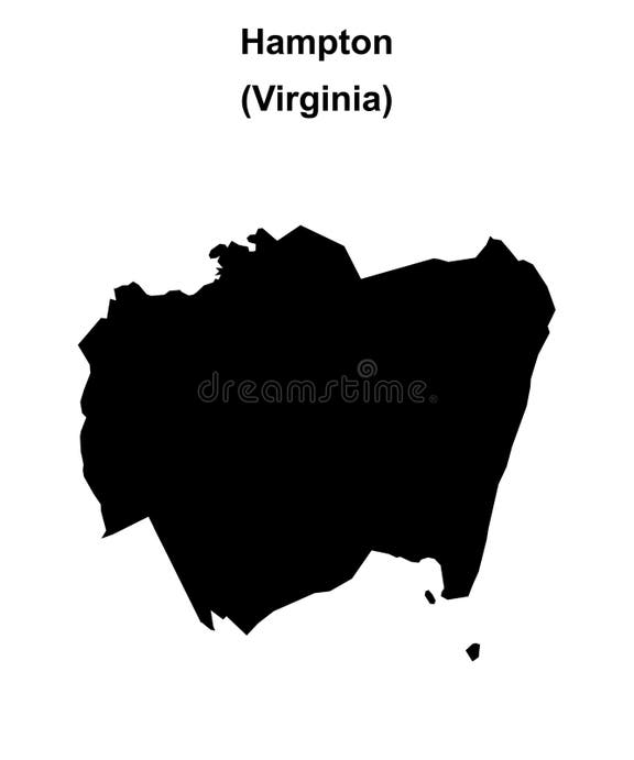 Hampton outline map stock vector. Illustration of hampton - 357616959