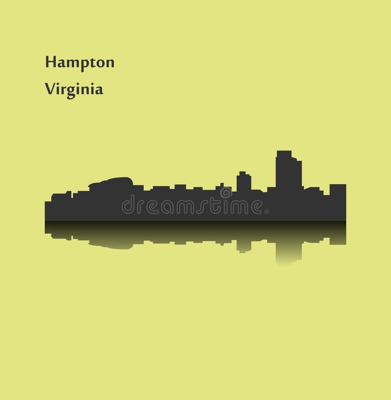 Hampton, Virginia ( City Silhouette ) Stock Illustration - Illustration ...