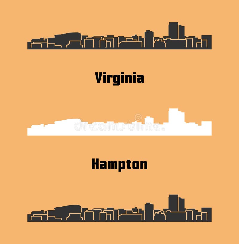 Hampton, Virginia ( City Silhouette ) Stock Vector - Illustration of ...