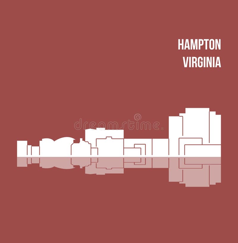 Hampton, Virginia ( City Silhouette ) Stock Illustration - Illustration ...