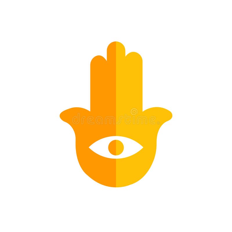 Hamsa Icon Vector Sign and Symbol Isolated on White Background Stock ...