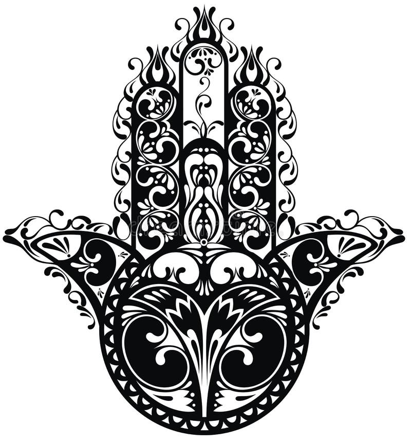 Hamsa, main de Fatima illustration de vecteur. Illustration of ...