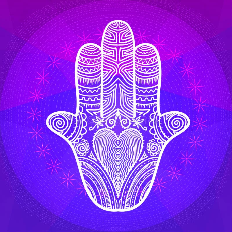 Hamsa, Main De Fatima, Illustration De Vecteur Illustration de Vecteur ...