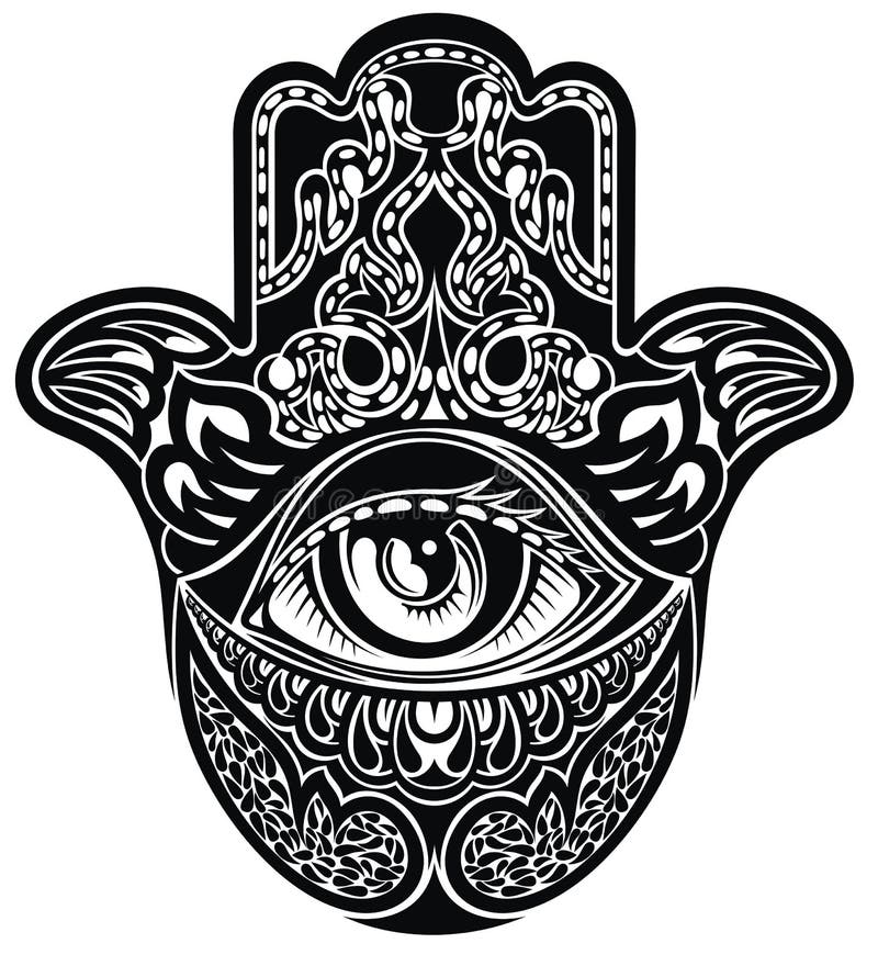 Hamsa, Mano De Fátima, Ejemplo Del Vector Ilustración del Vector ...