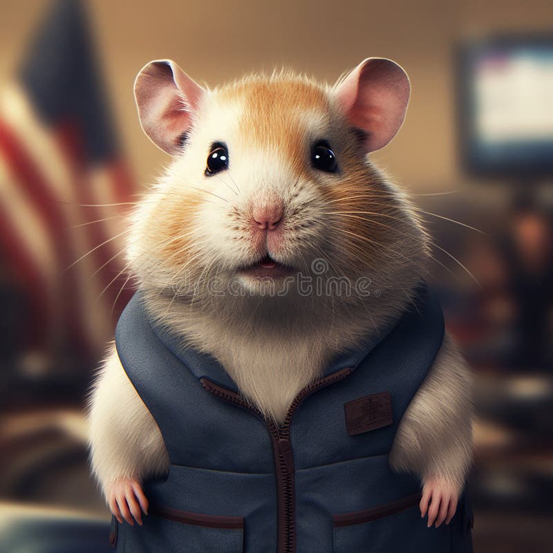 Hamster with American Flag Dressed Up. Created Using Ai Generative ...