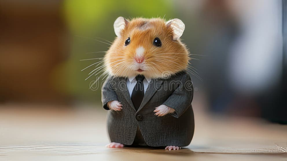 Hamster Boss in Suit stock illustration. Illustration of cute - 391514411