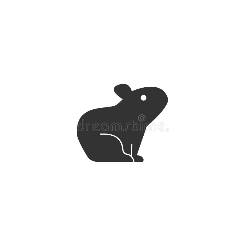 Hamster Icon Vector Animal Template Stock Vector - Illustration of line ...